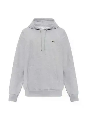 Lacoste Logo Patch Hoodie - Grey