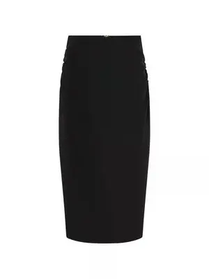 Max Mara Draped Pencil Midi Skirt - Black