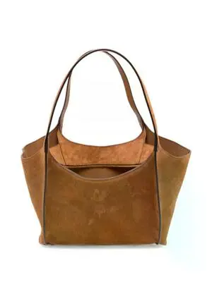 TOD'S Timeless Suede Tote Bag - Neutrals