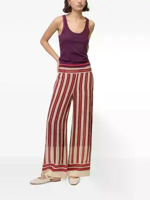 OTTOD'AME Striped Wide-leg Trousers