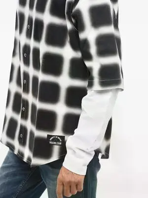 COUNTY OF MILAN Blurred-check Layered Shirt