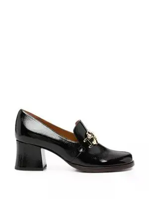 Chie Mihara Teil Buckle-detail Patent Loafers - Black