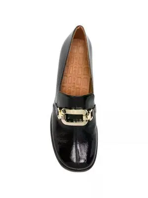 Chie Mihara Patent Loafers With Buckle Detail