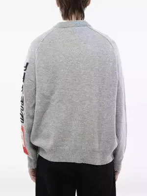 DIESEL® Logo Embroidered V-neck Cardigan
