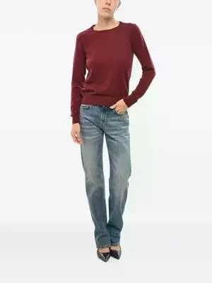 Malo Crew Neck Long Sleeve Sweater - Red