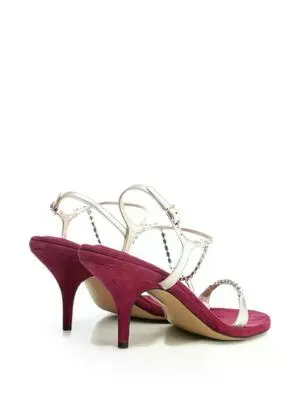 Chloé Zia Crystal-embellished Sandals - Silver