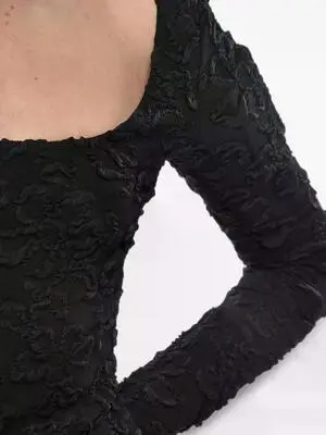 Givenchy Embossed Floral Motif Long-sleeved Top
