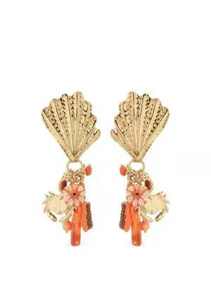 Gas Bijoux Shellita Beach Charm Earrings - Gold