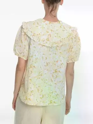 SAMSOE SAMSOE Ruffled Floral Print Blouse
