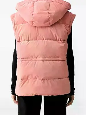 Karl Lagerfeld Padded Hooded Gilet - Pink