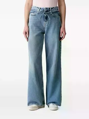 Karl Lagerfeld Tie-fastening Wide-leg Jeans - Blue
