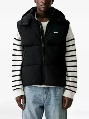 Karl Lagerfeld Hooded Quilted Gilet - Black