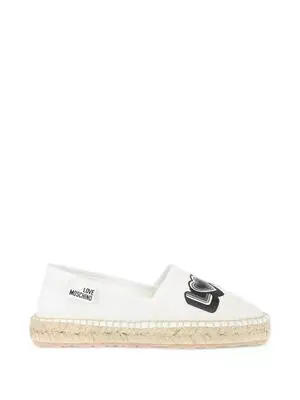 Moschino Print Mesh Espadrilles - White