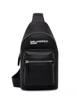 Karl Lagerfeld Logo-print Zip-around Backpack - Black
