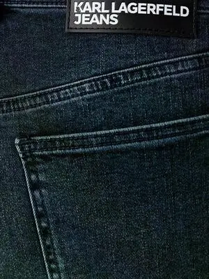 Karl Lagerfeld Straight Leg Jeans With Logo Patch