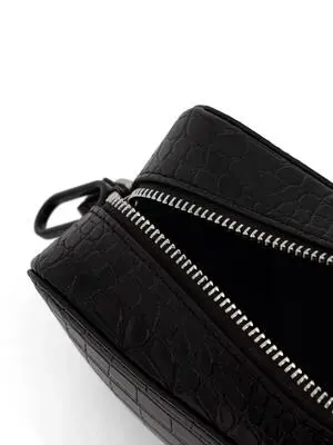 Karl Lagerfeld Croc-effect Logo Print Shoulder Bag