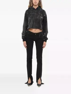 DIESEL® Glitter Effect Cropped Hoodie