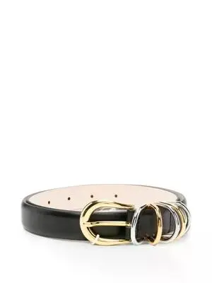 DEHANCHE Hollyhock Leather Belt - Black
