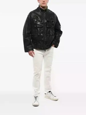 Neil Barrett Leather Multi-pocket Jacket - Black