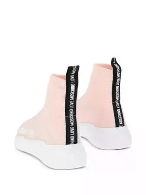 Moschino Logo-print High-top Sneakers