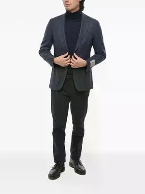 Corneliani Cc Collection Single-breasted Virgin Wool Blazer