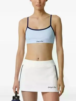 SPORTY & RICH Logo-print Athletic Bra