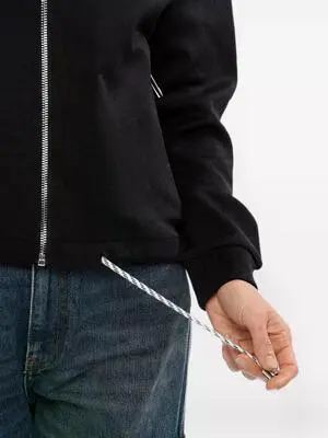 John Richmond Stelet Drawstring Full-zip Sweater