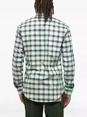 Dsquared2 Blurred Check French Collar Shirt