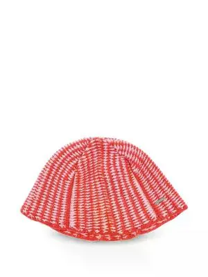 Dsquared2 Bicolour Chunky-knit Beanie Hat - Red