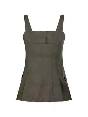 Max Mara Bacca Check-pattern Button-front Top