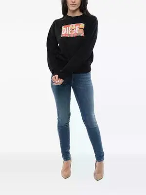 DIESEL® Logo-print Sweater - Black