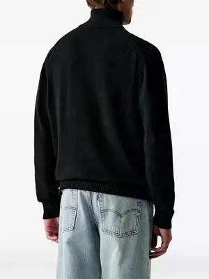 Karl Lagerfeld Quarter-zip Logo-patch Sweater