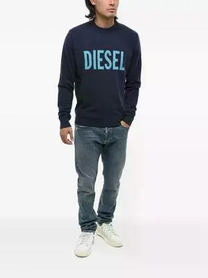 DIESEL® Jacquard Logo Crew Neck Sweater