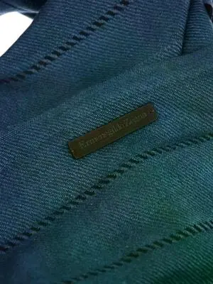 Zegna Striped Fringed Scarf