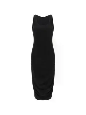Jacquemus La Robe Regata Draped-back Midi Dress - Black