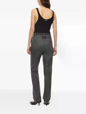 Pinko Lace-trim V-neck Ribbed Top