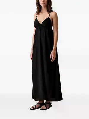 BENETTON Criss-cross Back Sleeveless Maxi Dress - Black