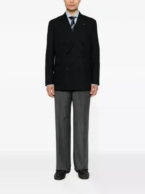 LARDINI Pinstripe Double-breasted Blazer
