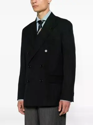 LARDINI Pinstripe Double-breasted Blazer