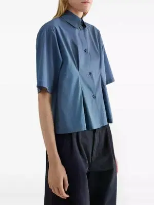 JIL SANDER Short Sleeve Pleated Shirt