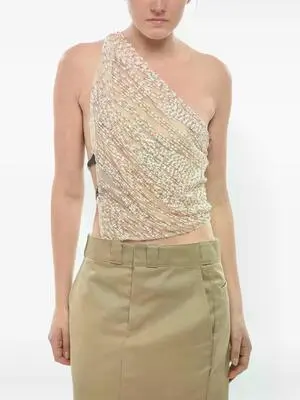 Dsquared2 Sequin-embellished One-shoulder Top