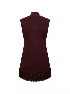 Clea Tiama Knit Top With Fringe Hem
