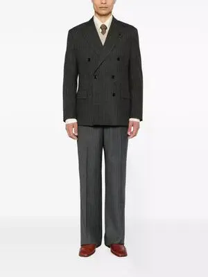 LARDINI Pinstripe-pattern Double-breasted Blazer