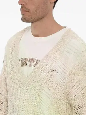 RAMAEL Openwork Distressed-effect Knit