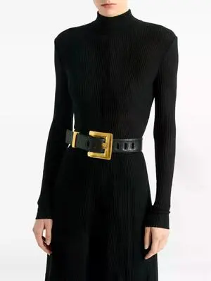 Balmain Anthem Smooth Leather Belt