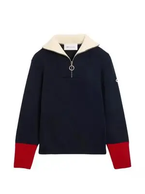 AMI Paris Zipped Collar Wool Sweater