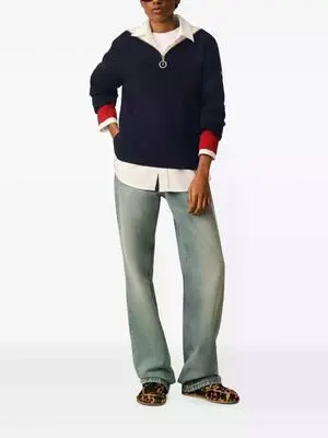 AMI Paris Zipped Collar Wool Sweater