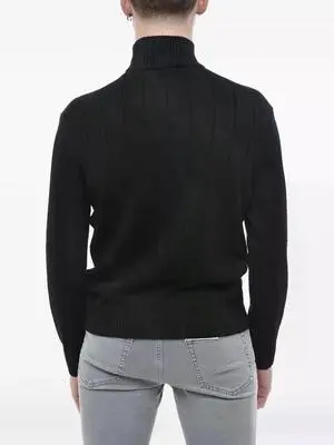 PAOLO PECORA Cable-knit Wool Turtleneck Sweater