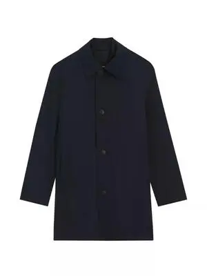 BOSS Button-up Collared Coat - Blue