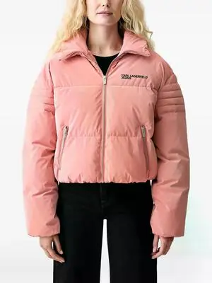 Karl Lagerfeld Logo-print Padded Jacket - Pink